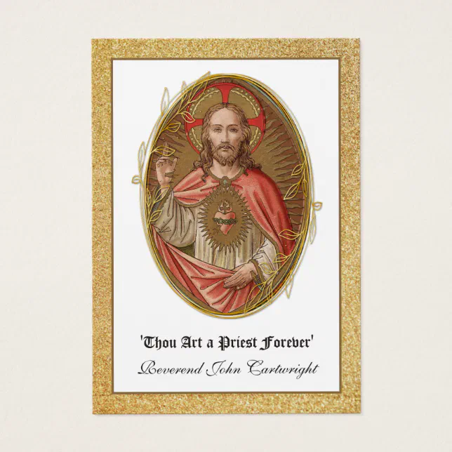 CATHOLIC PRIEST ANNIVERSARY ORDINATION HOLY CARDS | Zazzle