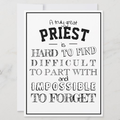 Catholic PRIEST Appreciation Thank you Gift Card | Zazzle