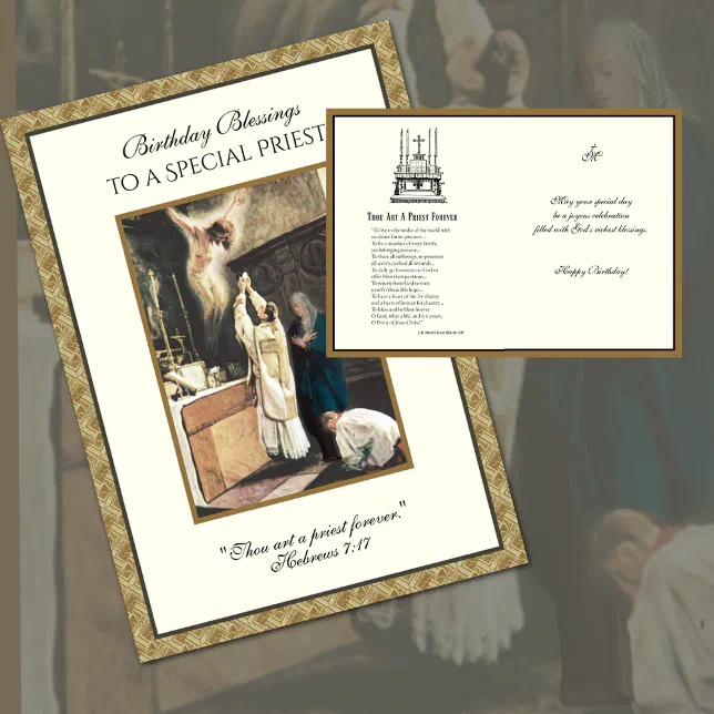 Catholic Priest Birthday Prayer Altar Server | Zazzle