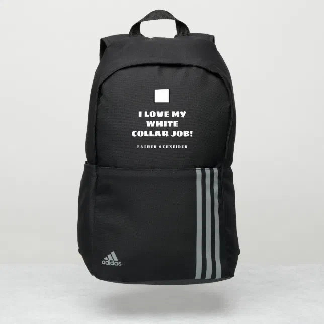 Catholic Priest Black Clergy Collar Religious Adidas Backpack | Zazzle