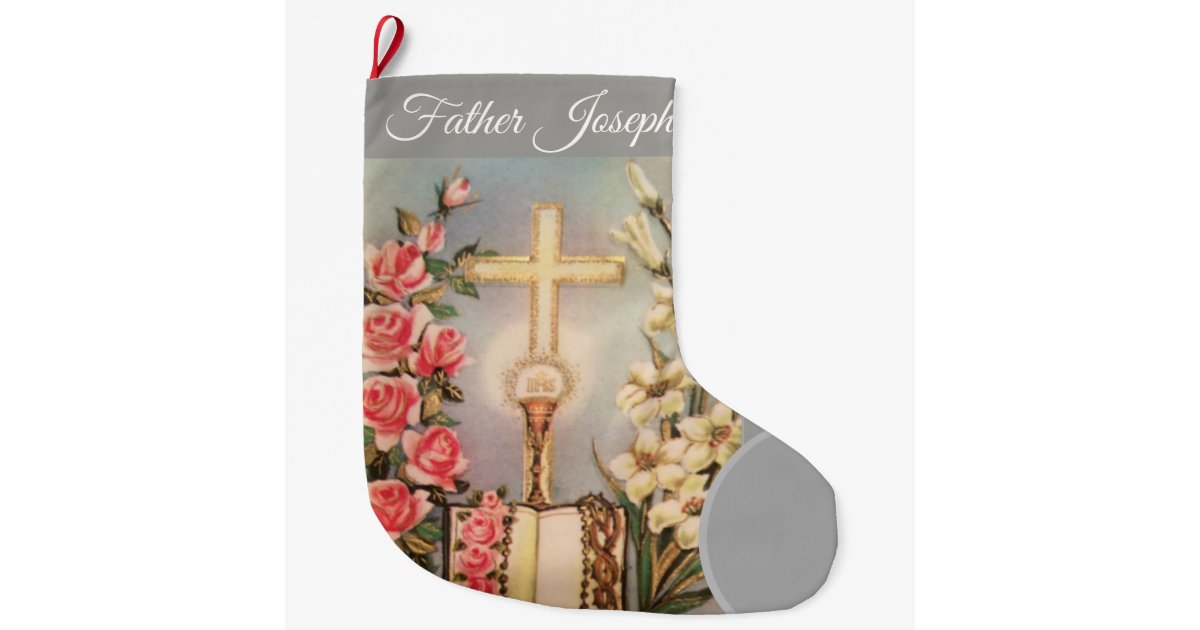 Catholic Priest Christmas Stocking | Zazzle