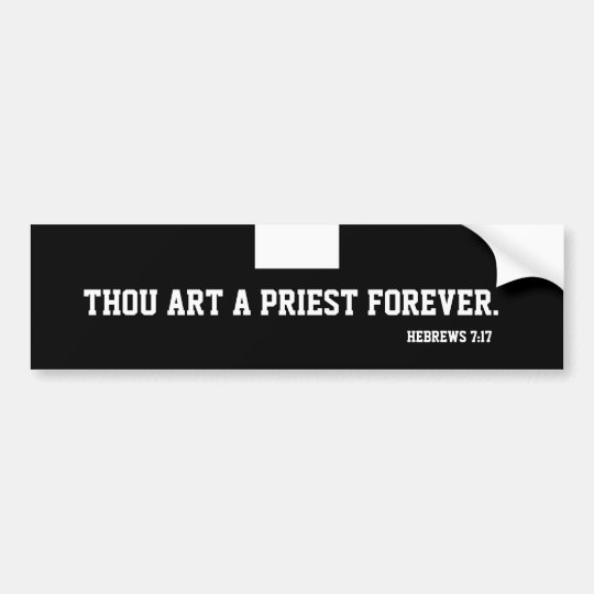 Catholic Priest Clergy Religious Scripture Bumper Sticker | Zazzle.com