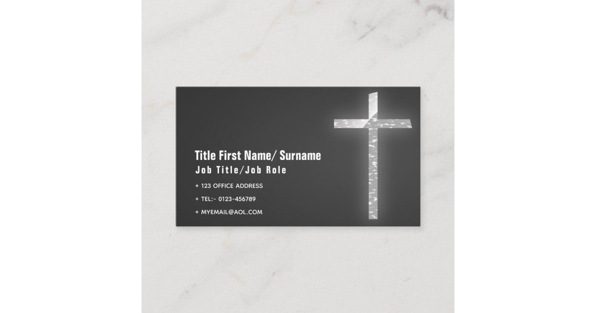 Catholic Priest Contact Church Faith Business Card | Zazzle