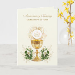 Catholic Priest Deacon Ordination Anniversary Card | Zazzle
