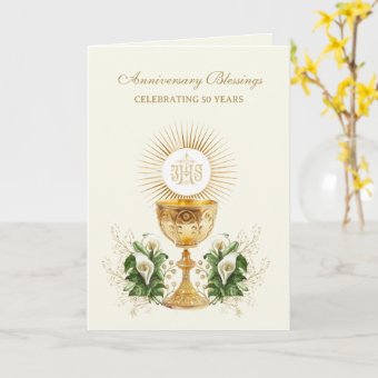 Catholic Priest Deacon Ordination Anniversary Card | Zazzle