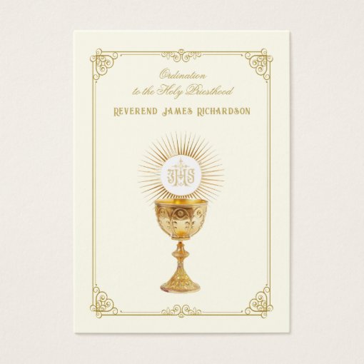 CATHOLIC PRIEST ORDINATION HOLY CARDS | Zazzle