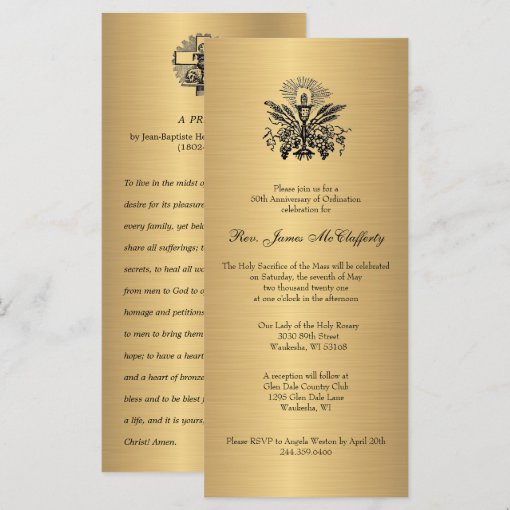Catholic Priest Poem Ordination Anniversary | Zazzle