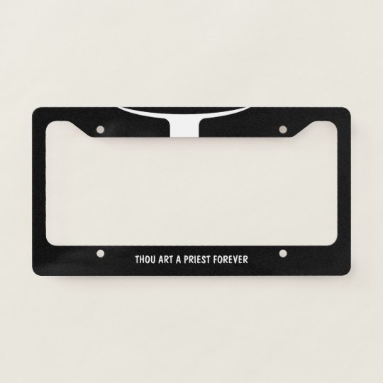 Catholic Priest Roman Collar Christian Clergy Lice License Plate Frame ...