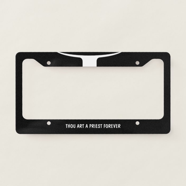 Catholic Priest Roman Collar Christian Clergy Lice License Plate Frame ...