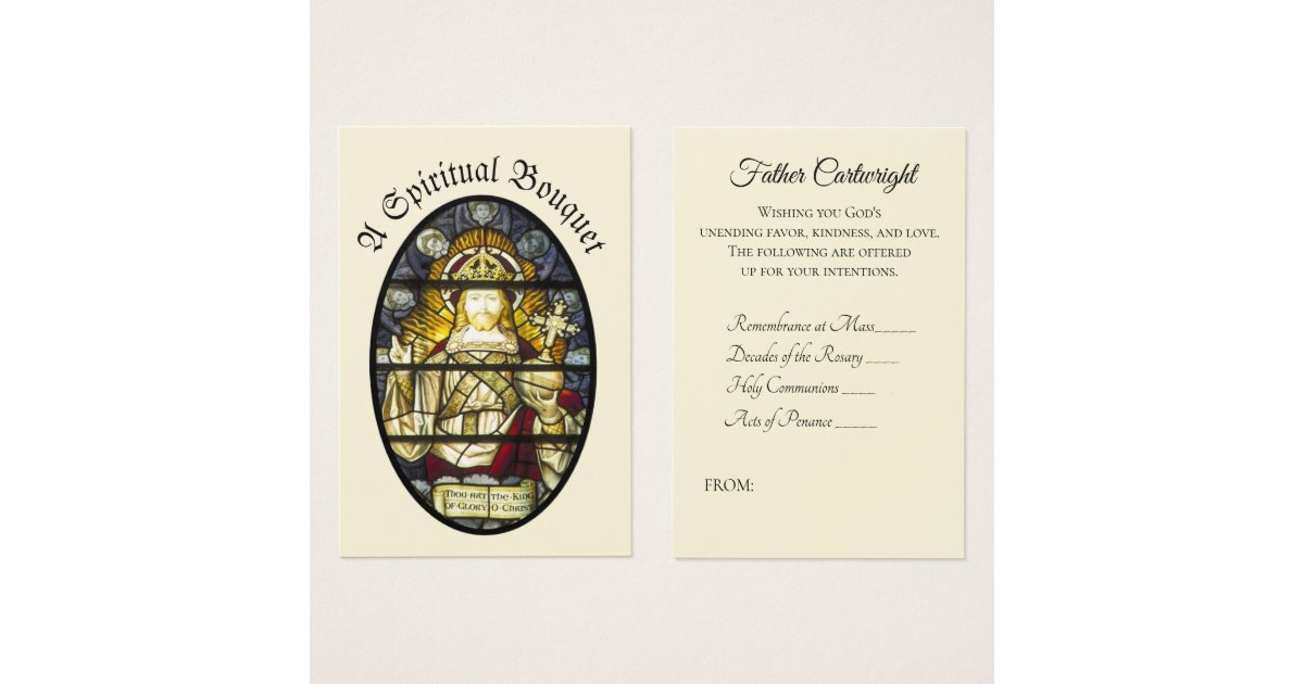 Catholic Priest Spiritual Bouquet Holy Cards | Zazzle
