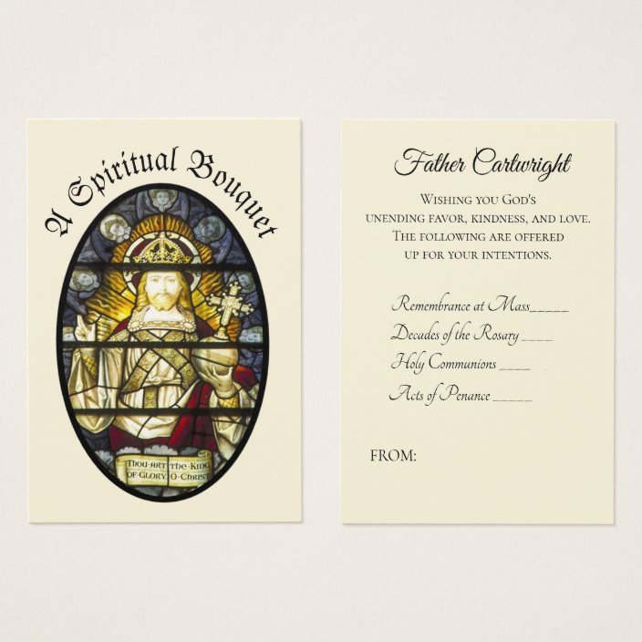 Catholic Priest Spiritual Bouquet Holy Cards | Zazzle.com