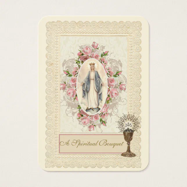 Catholic Priest Spiritual Bouquet Holy Cards | Zazzle