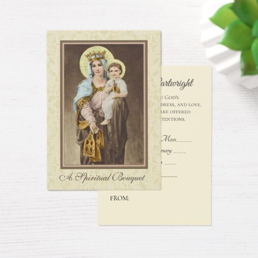Catholic Priest Spiritual Bouquet Holy Cards | Zazzle