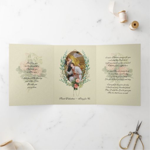 Catholic Priest Spiritual Bouquet Valentine Prayer Tri-Fold Holiday ...