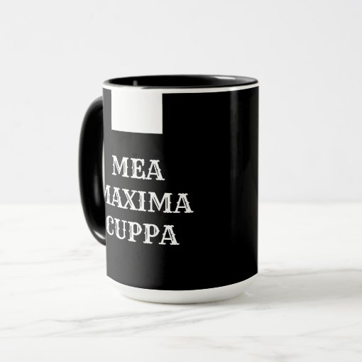 Catholic Priest White Collar Latin Mea Cuppa Mug | Zazzle