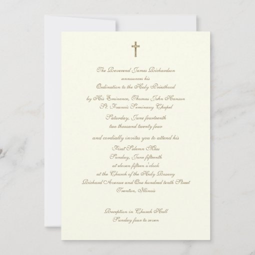 Catholic Priesthood Ordination Anniversary Invitation | Zazzle