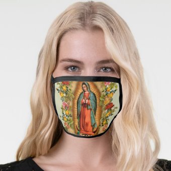 Catholic Religious Blessed Virgin Mary Guadalupe Face Mask | Zazzle