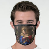 Catholic Religious Blessed Virgin Mary with roses Face Mask | Zazzle