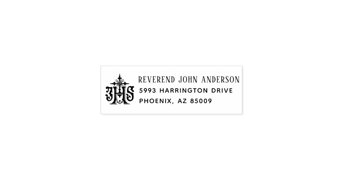 Catholic Religious IHS Christ Symbol Priest Self-inking Stamp | Zazzle