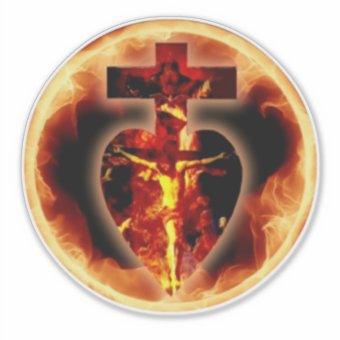 Catholic Religious Jesus Crucifix Holy Trinity Sticker | Zazzle