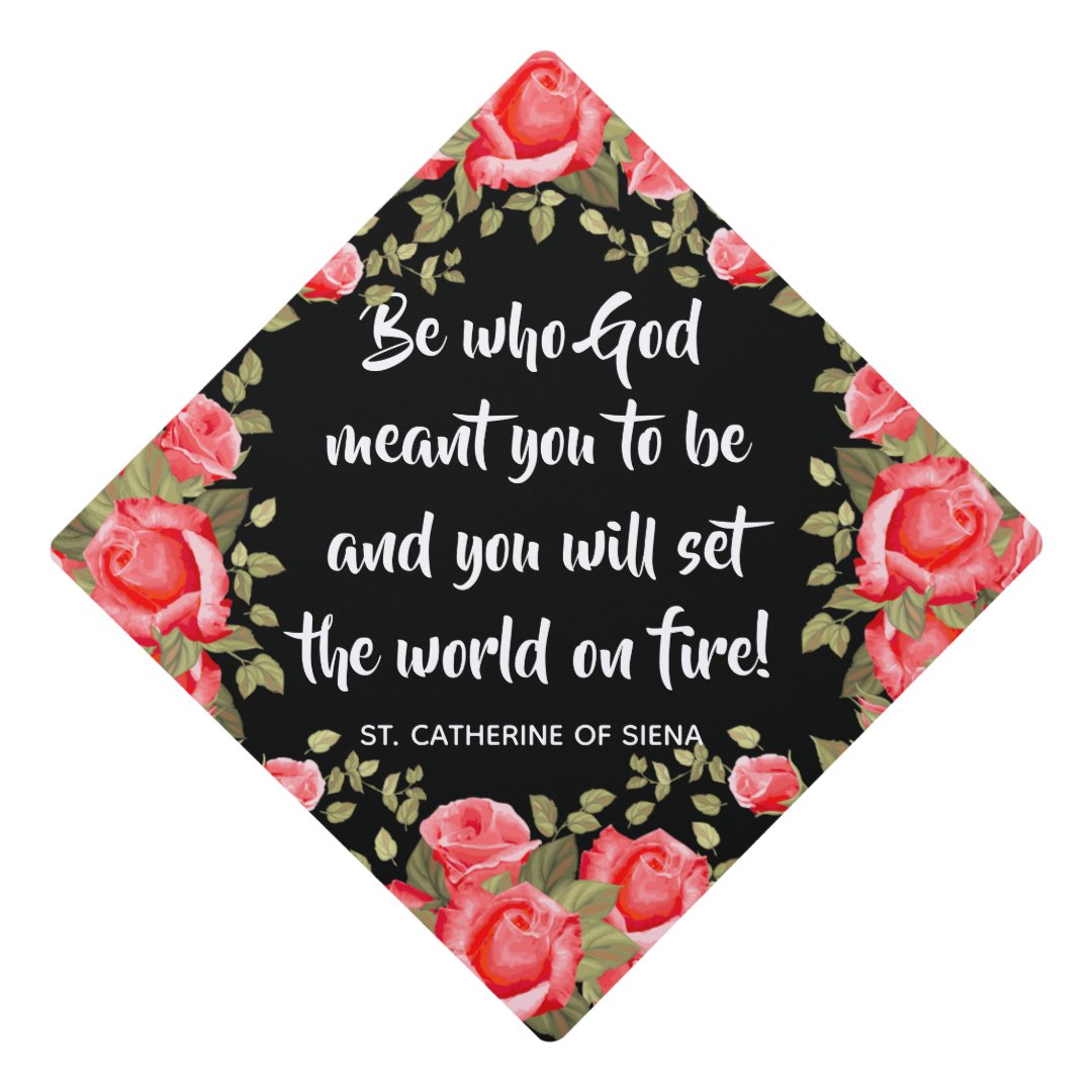 Catholic Religious St. Catherine Siena Graduation Cap Topper | Zazzle