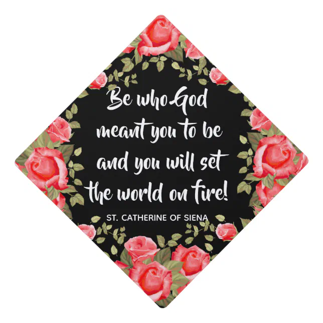 Catholic Religious St. Catherine Siena Graduation Cap Topper | Zazzle