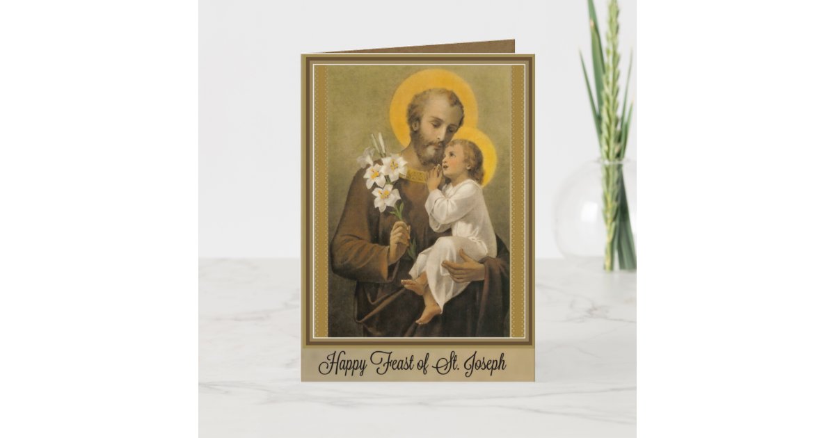 Catholic Religious St. Joseph Feast Prayer Card | Zazzle