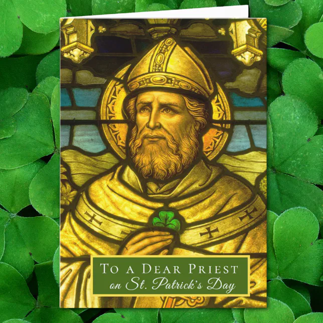 Catholic Religious St. Patrick's Day Shamrocks Card | Zazzle