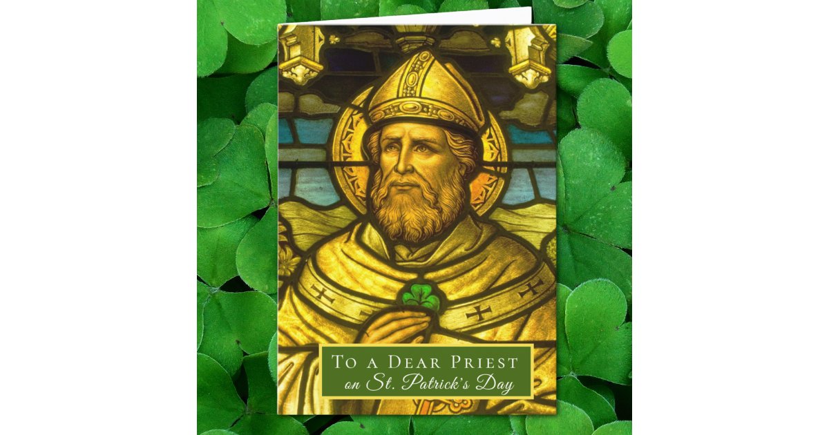Catholic Religious St. Patrick's Day Shamrocks Card | Zazzle