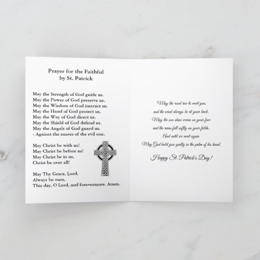 Catholic Religious St. Patrick's Day Shamrocks Card | Zazzle