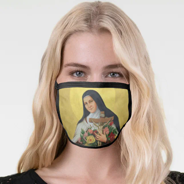Catholic Religious St. Therese Little Flower Face Mask | Zazzle