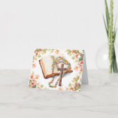 Catholic Rosary Floral Bible Religious Note Card | Zazzle