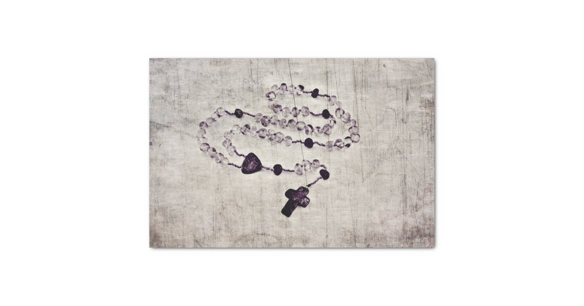 Catholic rosary tissue paper | Zazzle