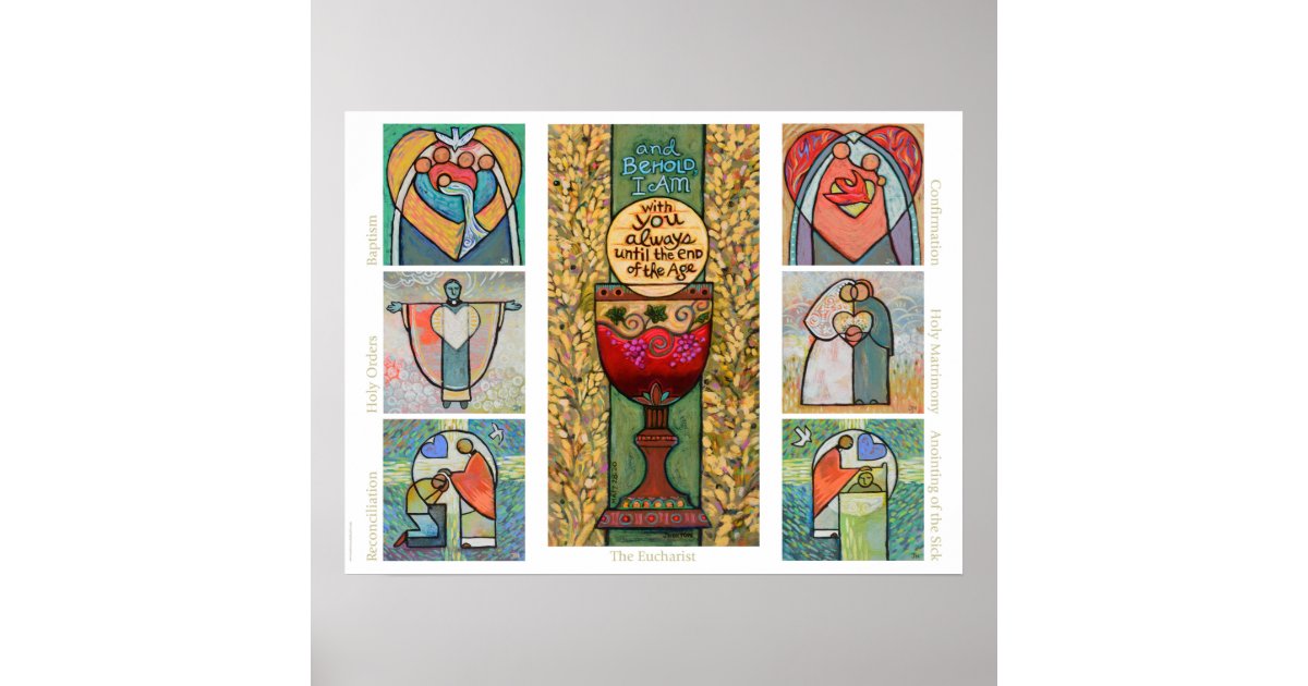 Catholic Sacraments Classroom Poster | Zazzle