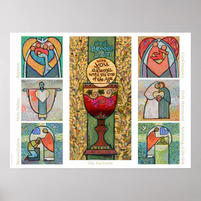 Catholic Sacraments Classroom Poster | Zazzle