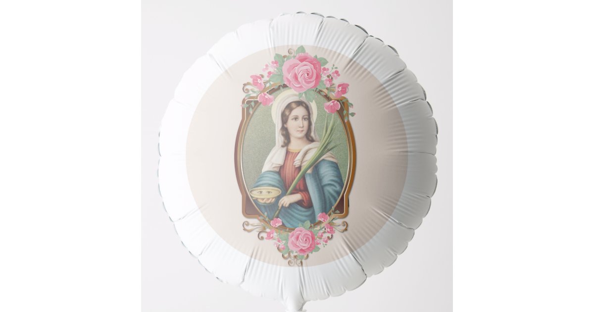 Catholic Saint Lucy Patroness of Eyes Religious Balloon | Zazzle