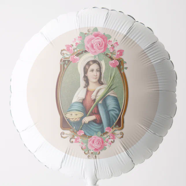 Catholic Saint Lucy Patroness of Eyes Religious Balloon | Zazzle