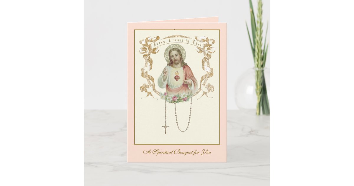 Catholic Spiritual Bouquet Religious Prayers Card | Zazzle