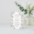 Catholic Spring Flowers Pregnancy Prayer Card | Zazzle