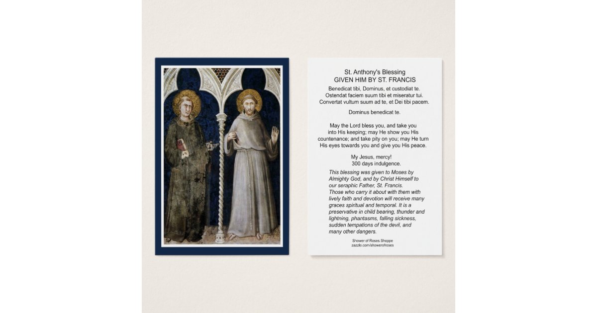 Catholic St. Anthony St. Francis Blessing Prayer | Zazzle