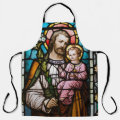 Catholic St. Joseph Jesus Stained Glass Religious Apron | Zazzle