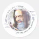 Catholic St. Padre Pio Capuchin Floral Classic Round Sticker | Zazzle