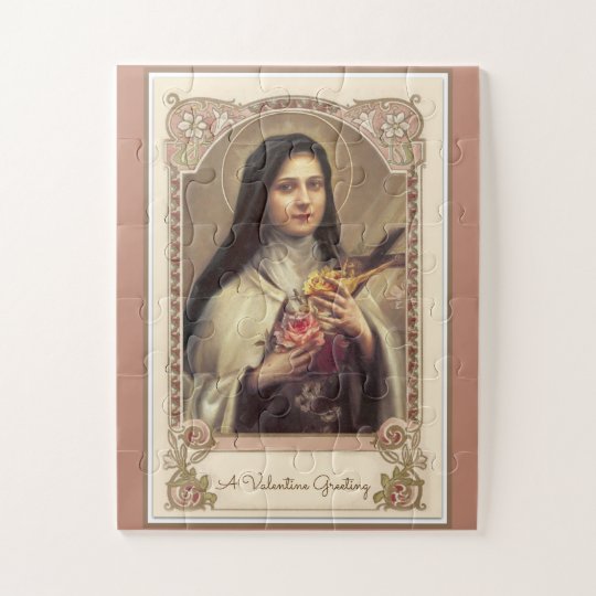 Catholic St. Therese the Little Flower of Jesus Jigsaw Puzzle | Zazzle.com