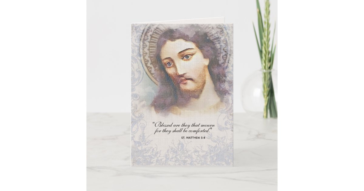 Catholic Sympathy Condolence Jesus Card | Zazzle