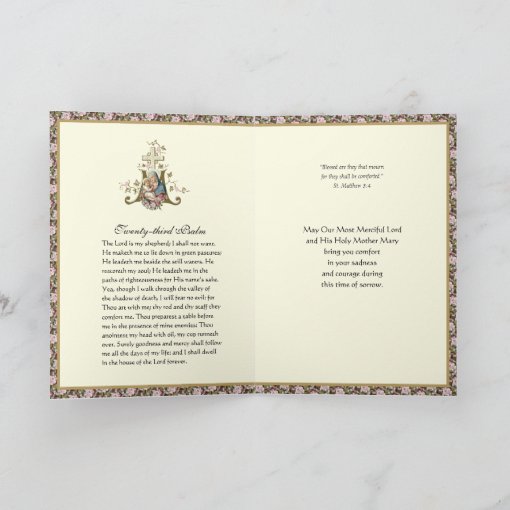 Catholic Sympathy Condolence Virgin Mary Card | Zazzle