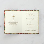 Catholic Sympathy Mass Offering Crucifix Roses Card | Zazzle