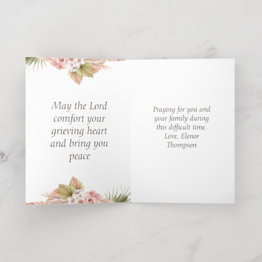 Catholic Sympathy Memorial Prayer Card | Zazzle