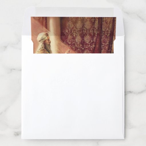 Catholic Vintage Betrothal Wedding Joseph and Mary Envelope Liner | Zazzle