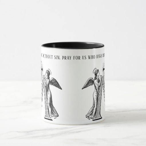 Catholic Virgin Mary Cross Angels Prayer Religious Mug | Zazzle