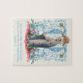 Catholic Virgin Mary Floral Scripture Quote Jigsaw Puzzle | Zazzle